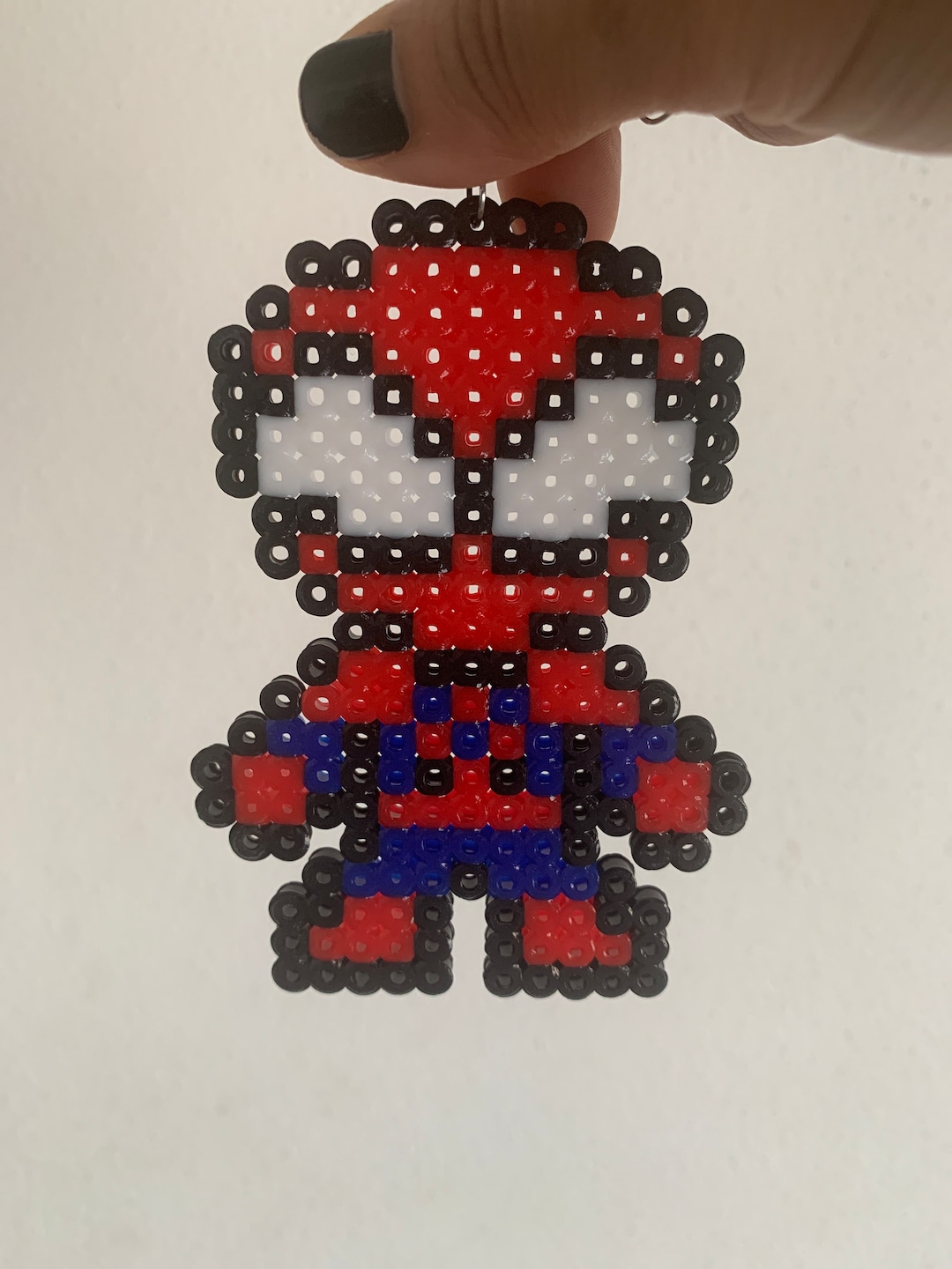 Spider-man Hama Beads Keychain - Etsy