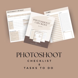 Photoshoot Checklist for Photographer, Photography Planner, Taskst, to ...