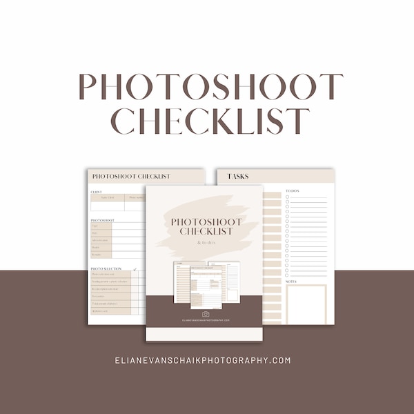 Fotoshoot Checklist - Etsy