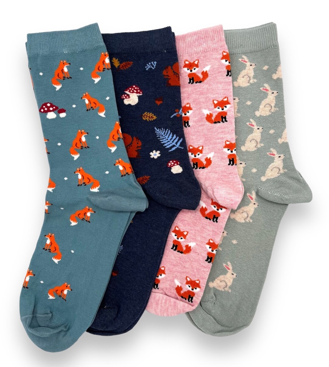 Forest Animal Socks | Red Fox Socks | Rabbit Socks | Squirrel Socks ...