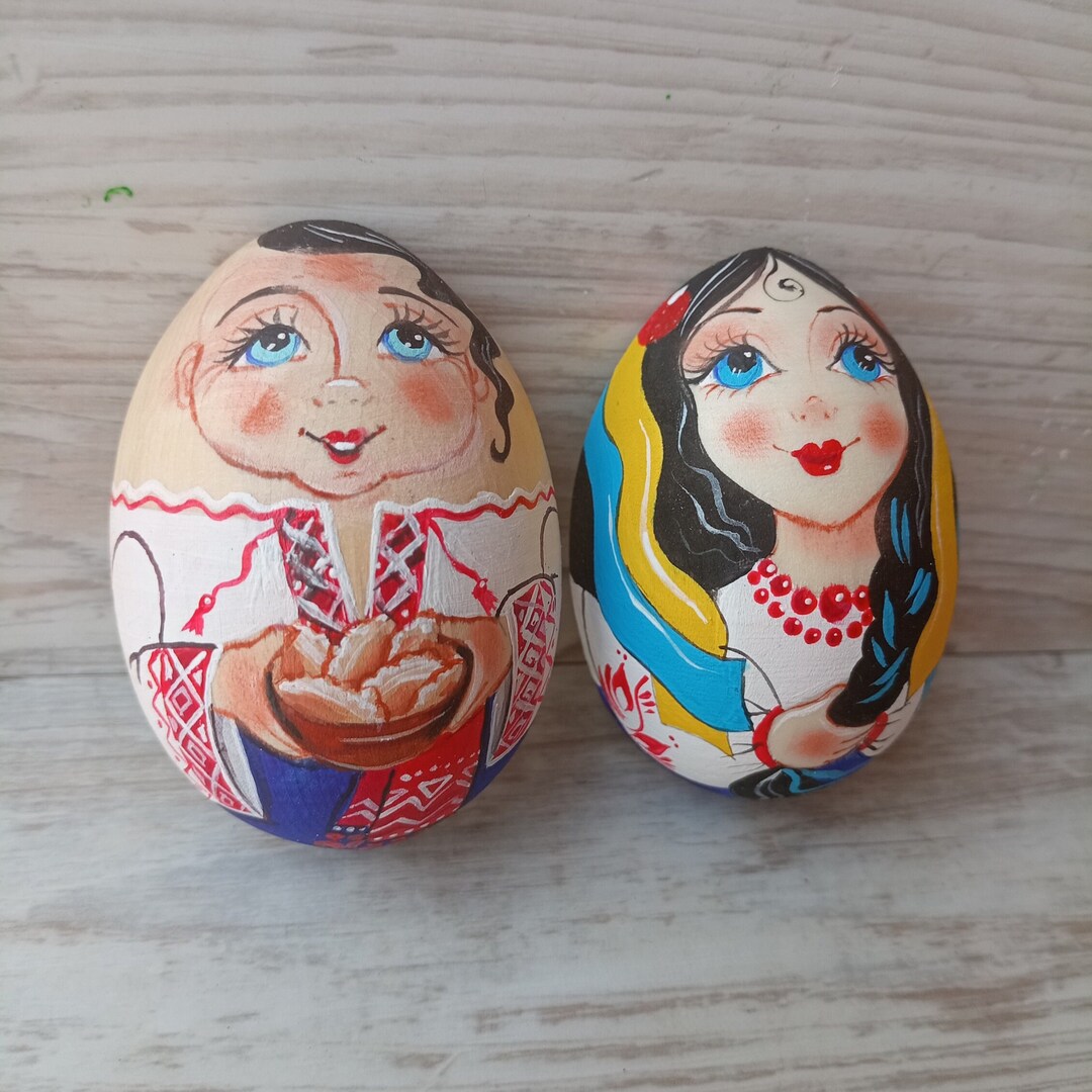 Wooden Fridge Magnets Pysanky Easter Eggs Ornaments Matryoshka Magnets ...