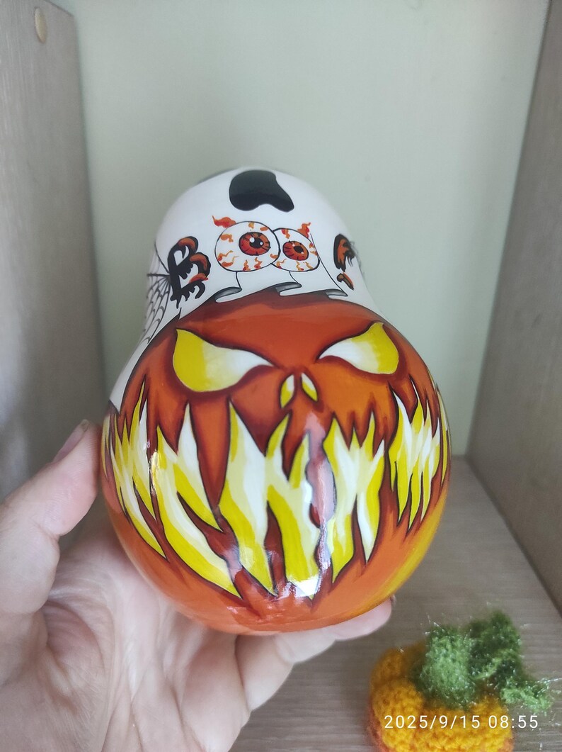 Halloween Musical Roly Poly Toy Ghost Pumpkin Decor Boo Gift for Kids ...