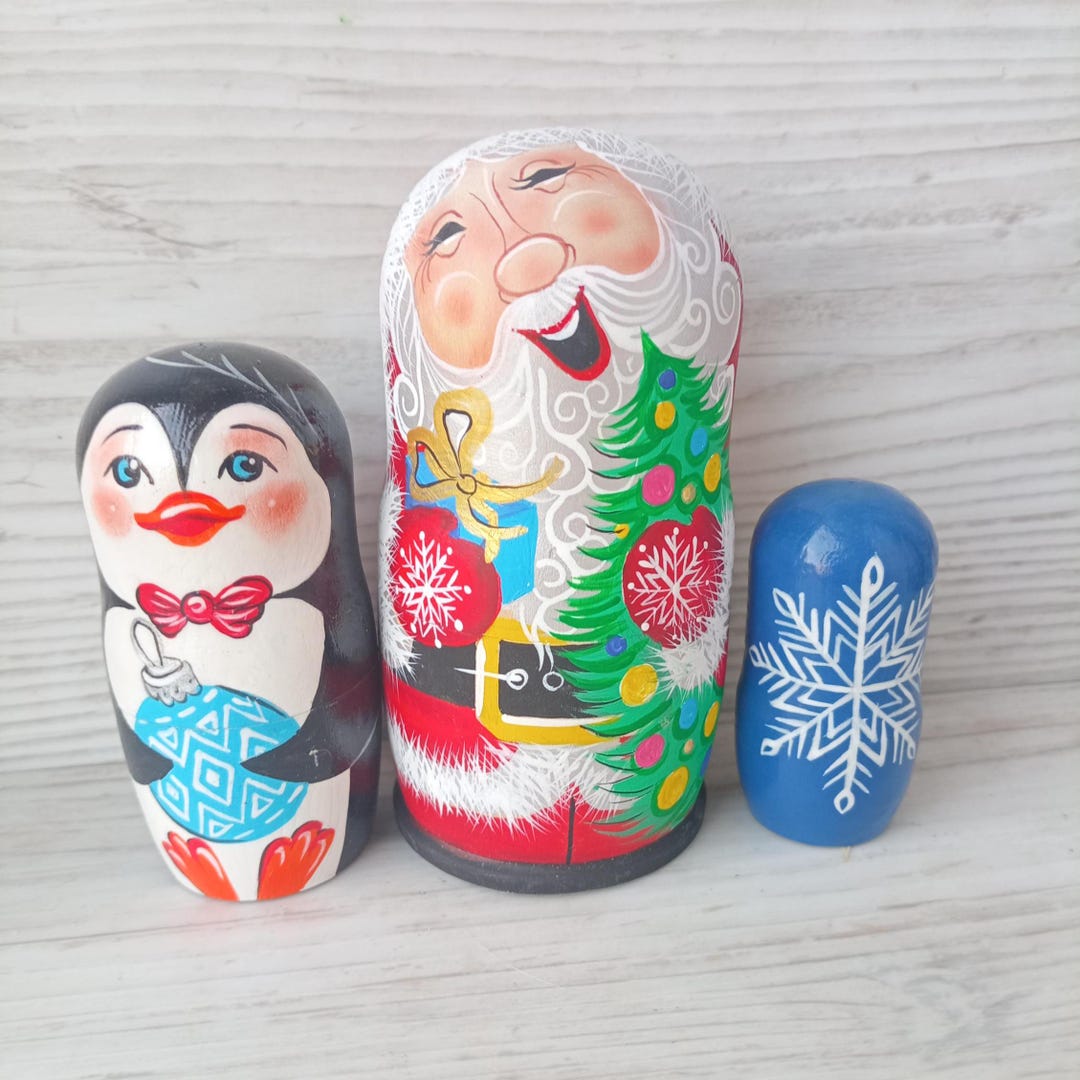 Santa Figurine Christmas Nesting Dolls for Kids Christmas Dolls ...