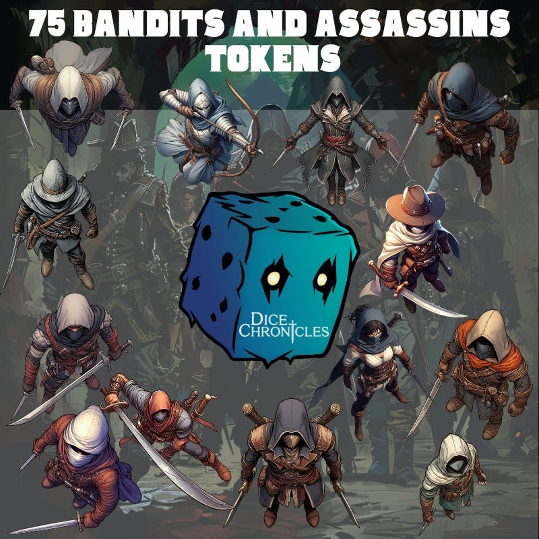 75 ASSASSINS AND BANDITS Rpg Vtt Tokens - Etsy