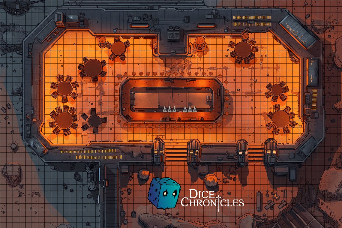 HD Sci-fi RPG BATTLEMAP - Alien Tatoone Bar - Etsy