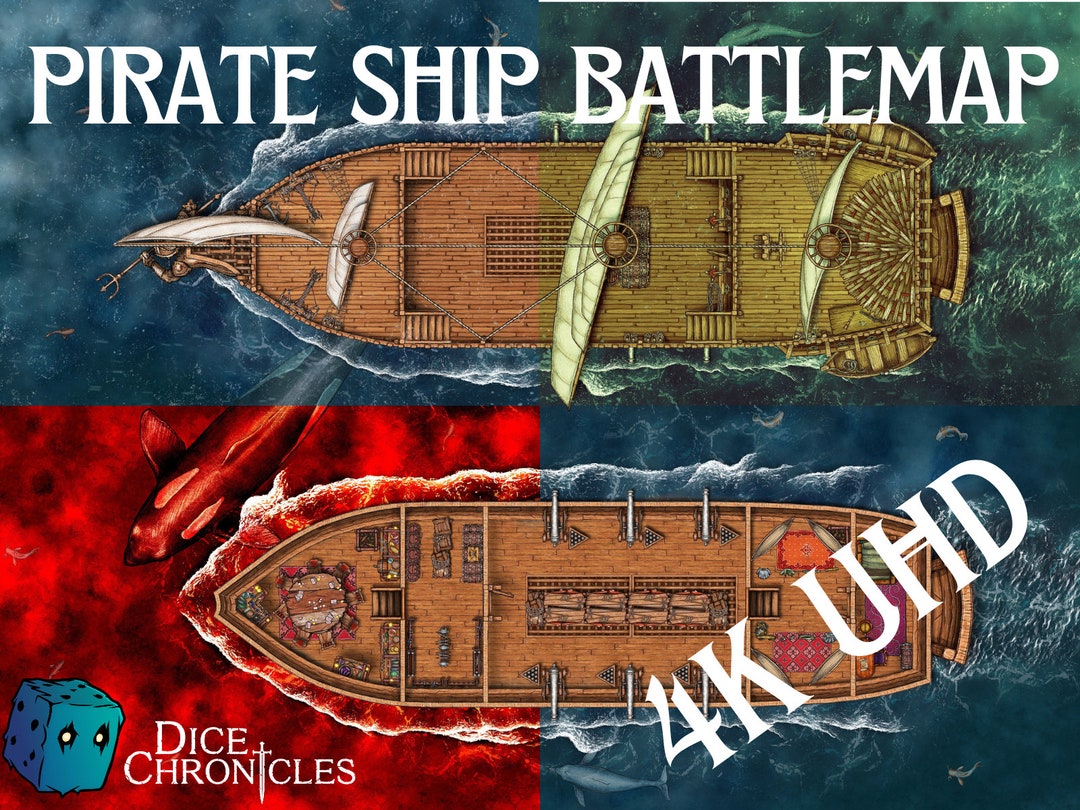 RPG BATTLEMAP Pirate Ship Mtb Dnd - Etsy