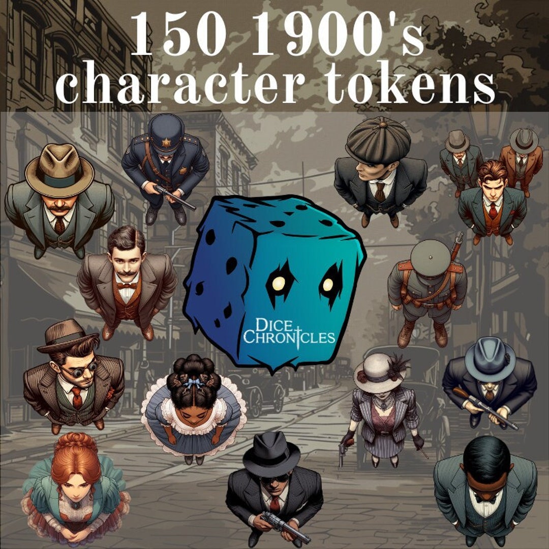 150 Contemporary 1900's Rpg Mountain Bike Character Tokens - Etsy