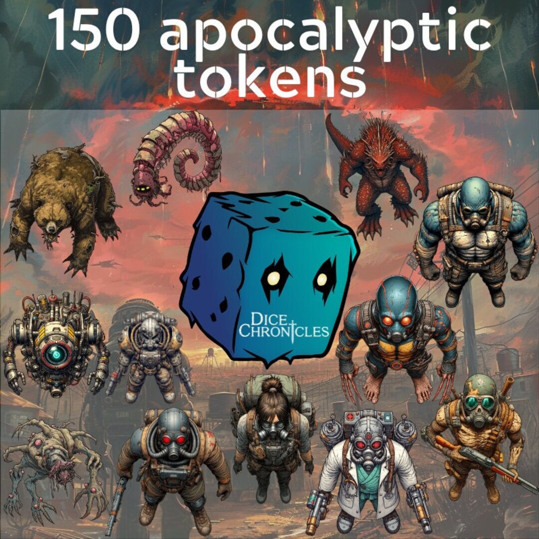 150 Rpg Mtb Apocalyptic Tokens - Etsy