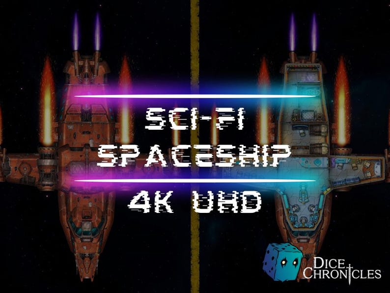 RPG BATTLEMAP SCIFI Starship / Spaceship - Etsy
