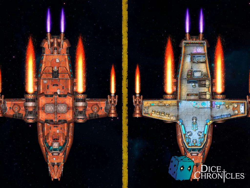 RPG BATTLEMAP SCIFI Starship / Spaceship - Etsy