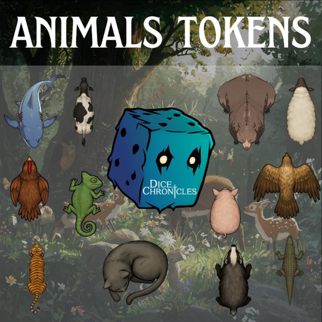 75 Rpg Vtt ANIMALS TOKENS - Etsy