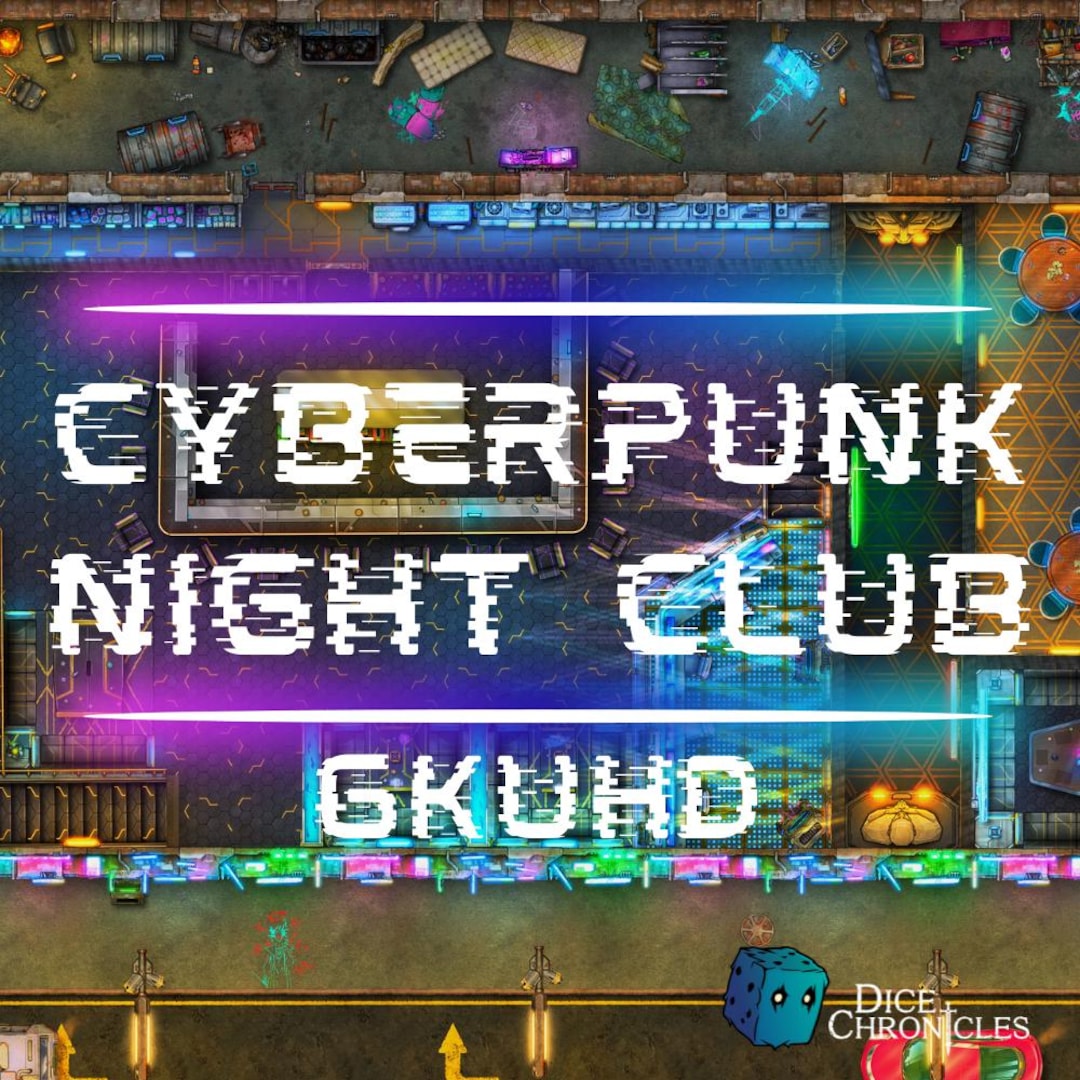 Cyberpunk Night Club Battlemap UHD - Etsy
