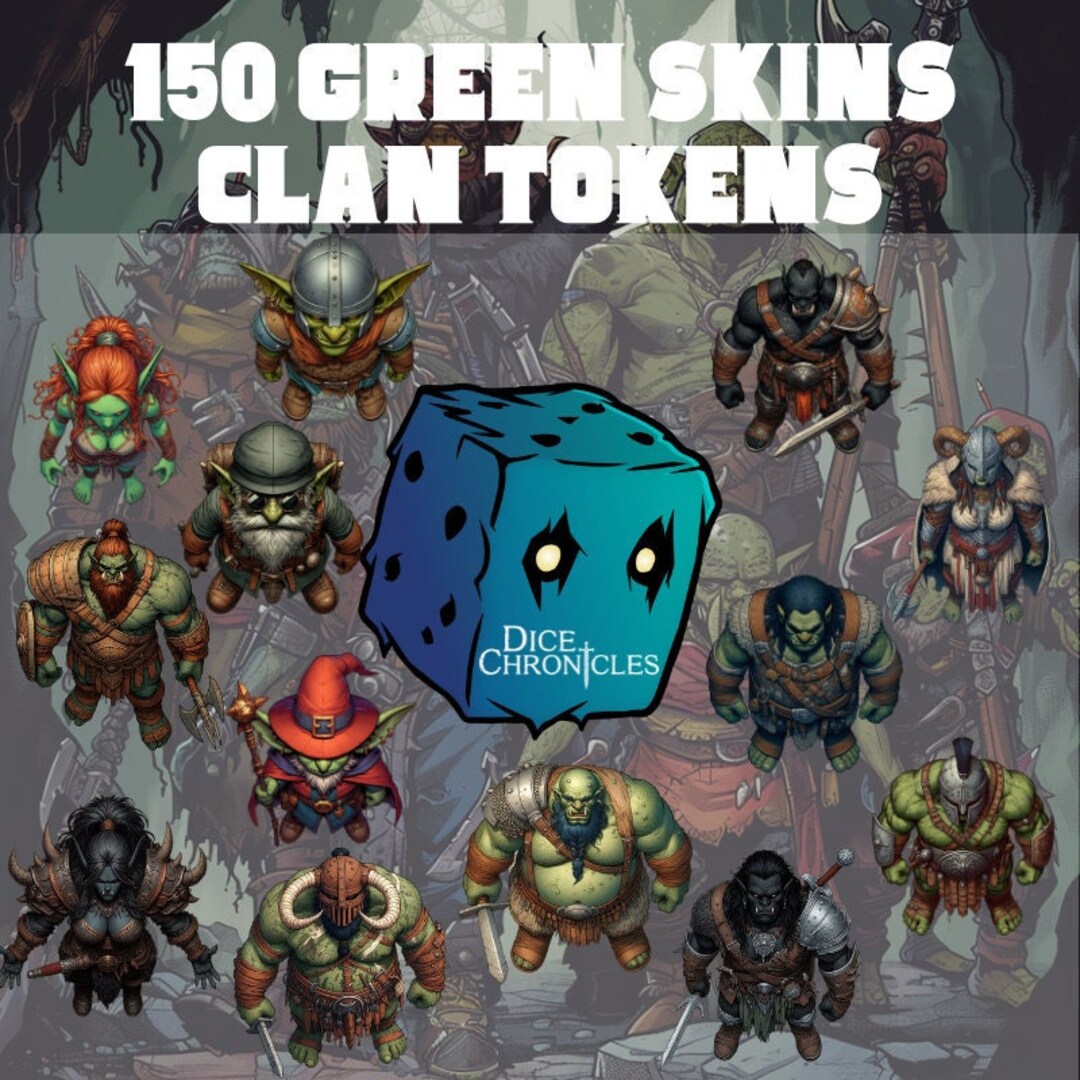 150 GREEN SKINS CLAN Rpg Mtb Tokens - Etsy