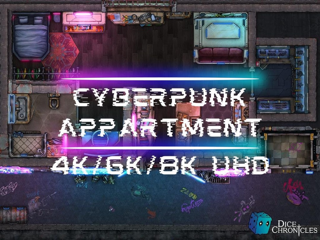 RPG BATTLEMAP CYBERPUNK Mountain Bike Apartment - Etsy