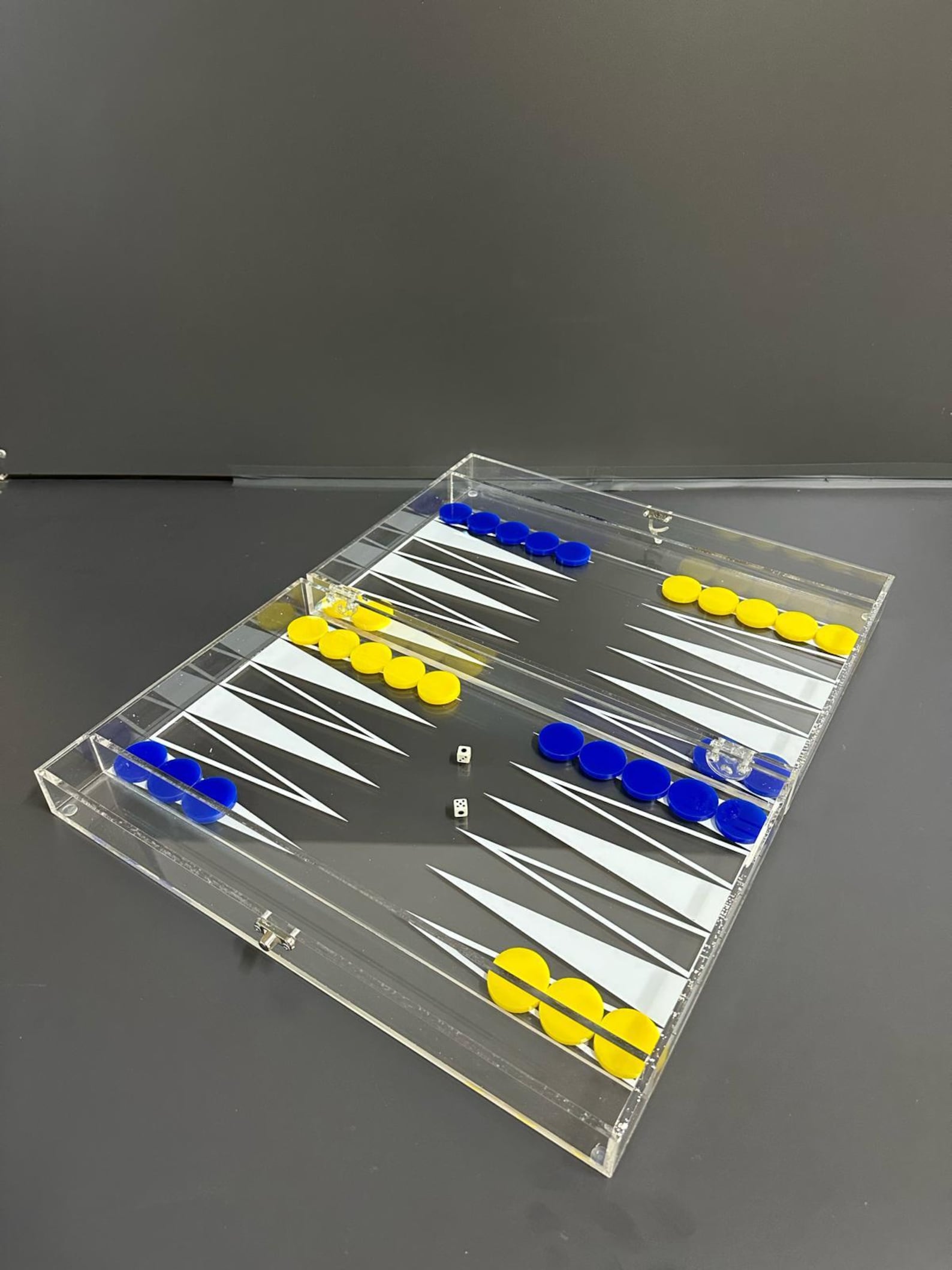 Acrylic Backgammon Set-luxury Clear Tavla for Home-plexiglass Game ...