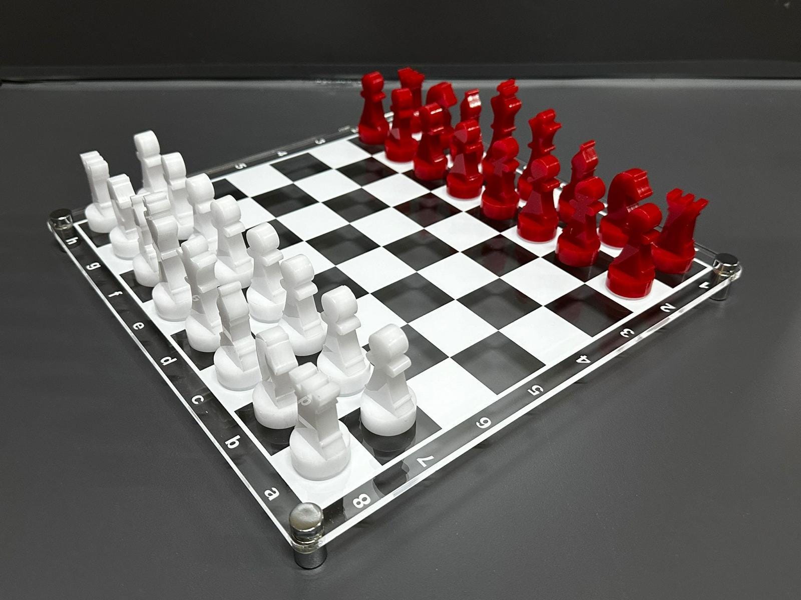 Premium Acrylic Chess Set | Handcrafted Modern Chess Board With Pieces ...