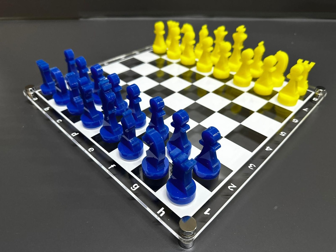 Premium Acrylic Chess Set | Handcrafted Modern Chess Board With Pieces ...