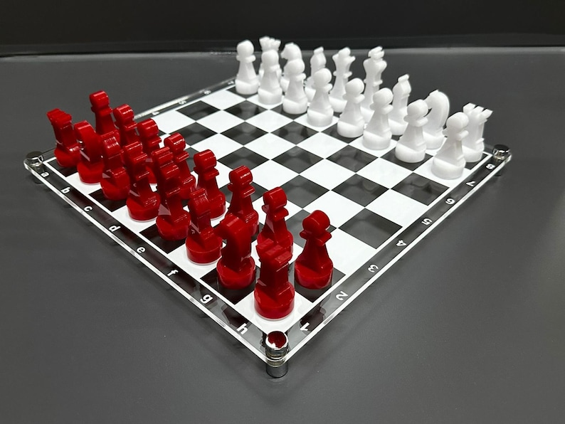 Premium Acrylic Chess Set | Handcrafted Modern Chess Board With Pieces ...