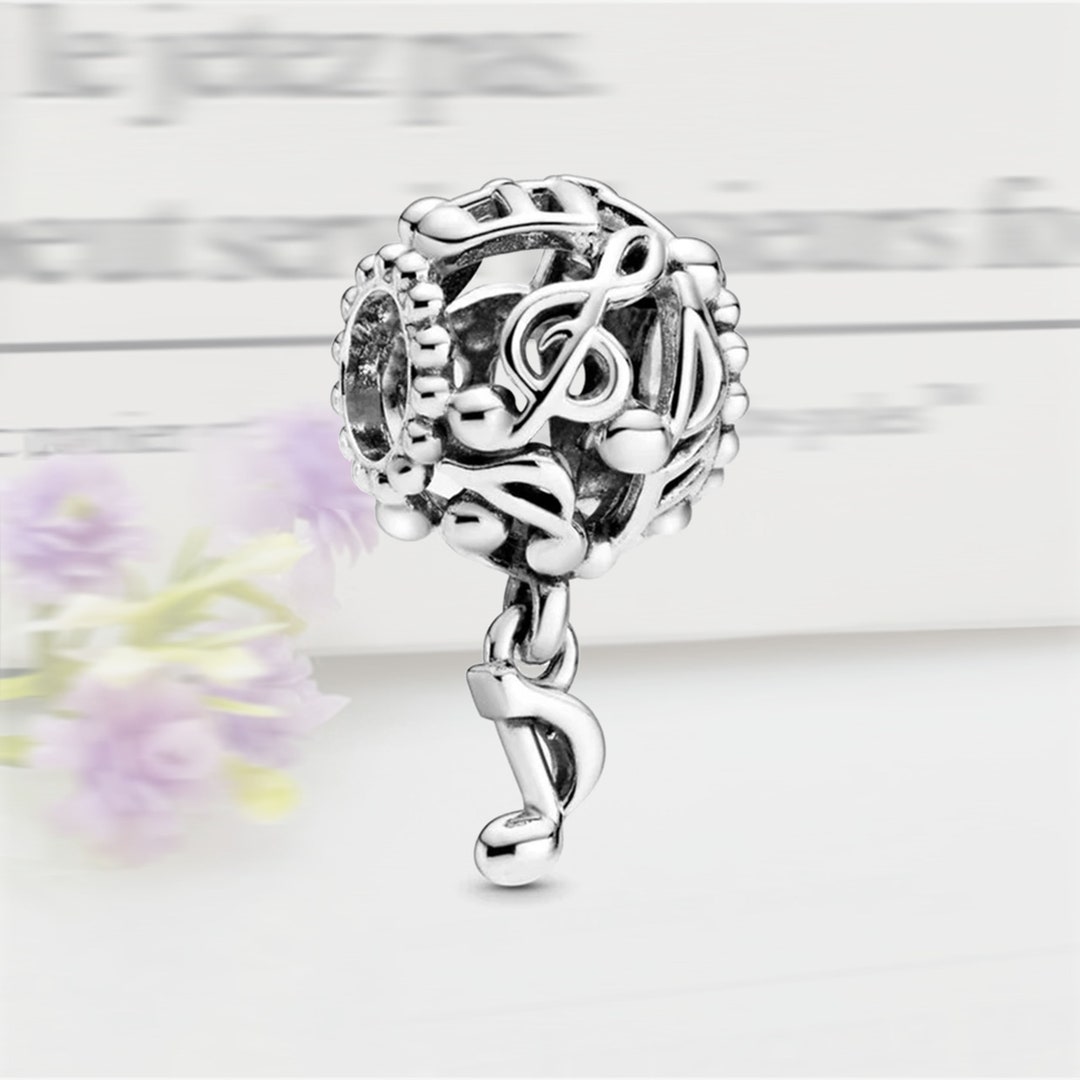 Hollow Musical Note Charms Charms for Bracelets925 Sterling - Etsy