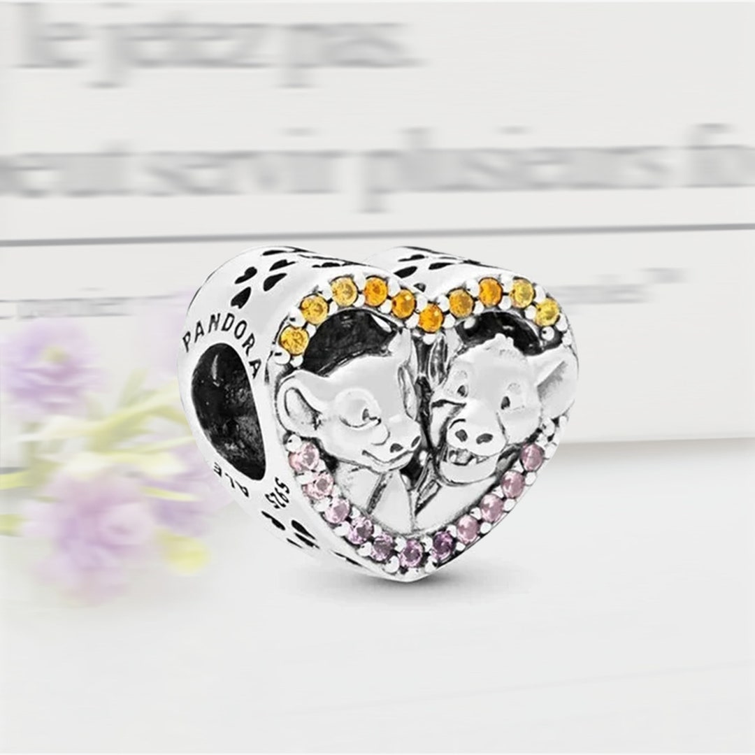 The Lion King Simba and Nala Heart Charms Charms for - Etsy
