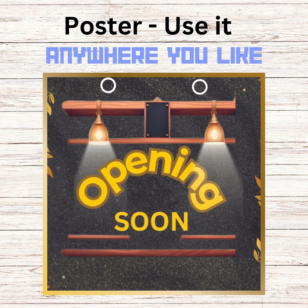 Eye-catching Opening Soon Poster With Customizable Design Options - Etsy