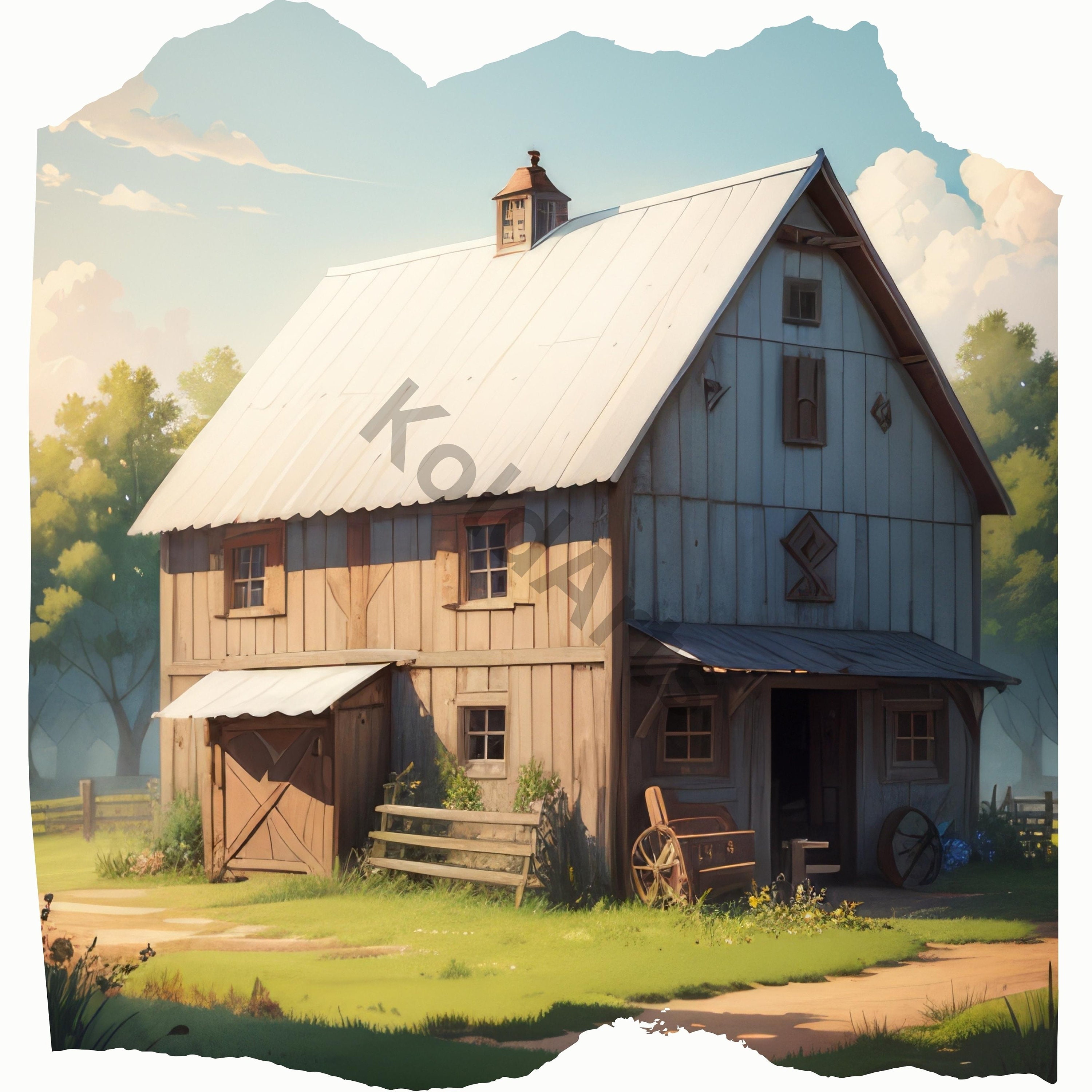 Set of 36 Farmhouse Clipart Images Vintage Country Home Image,and Cozy ...