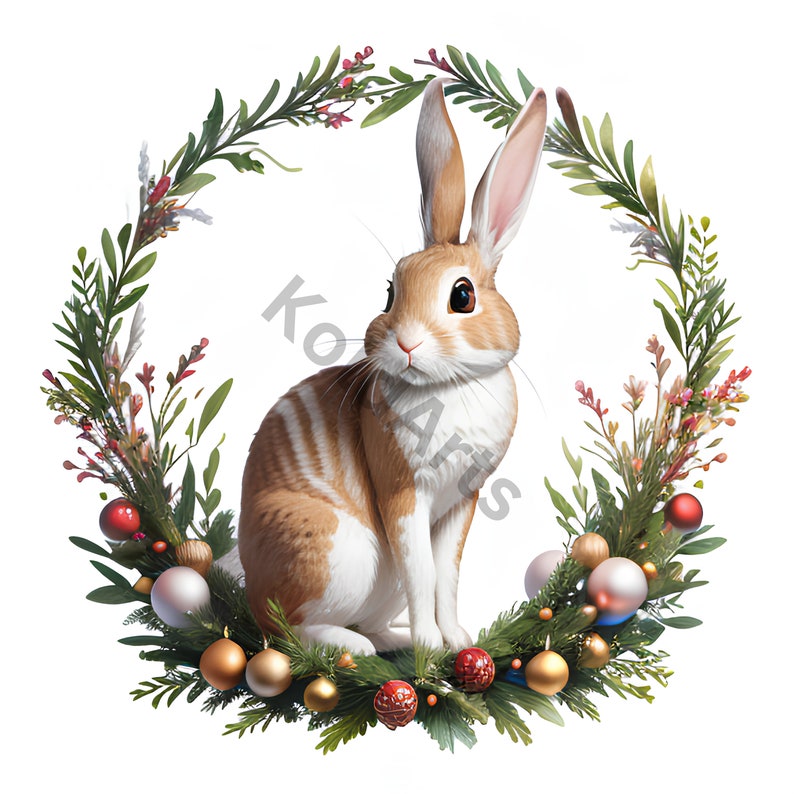 Watercolor Winter Snow Rabbit Clipart-35 Easter Bunny Dreams:premium ...