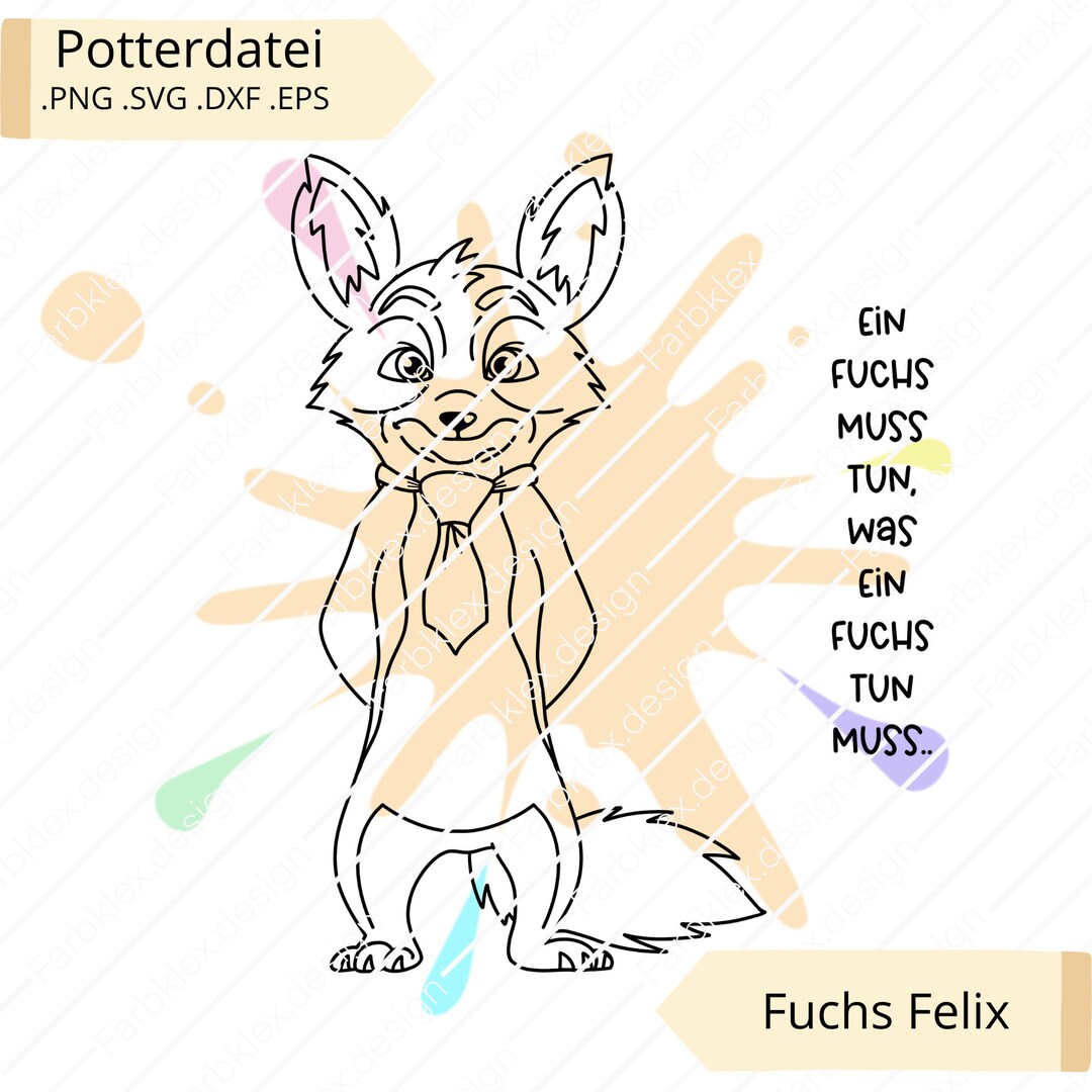 Plotterdatei Fuchs Plottervorlage Fuchs Plotterdatei als PNG, SVG, DXF Download Plotter und ...