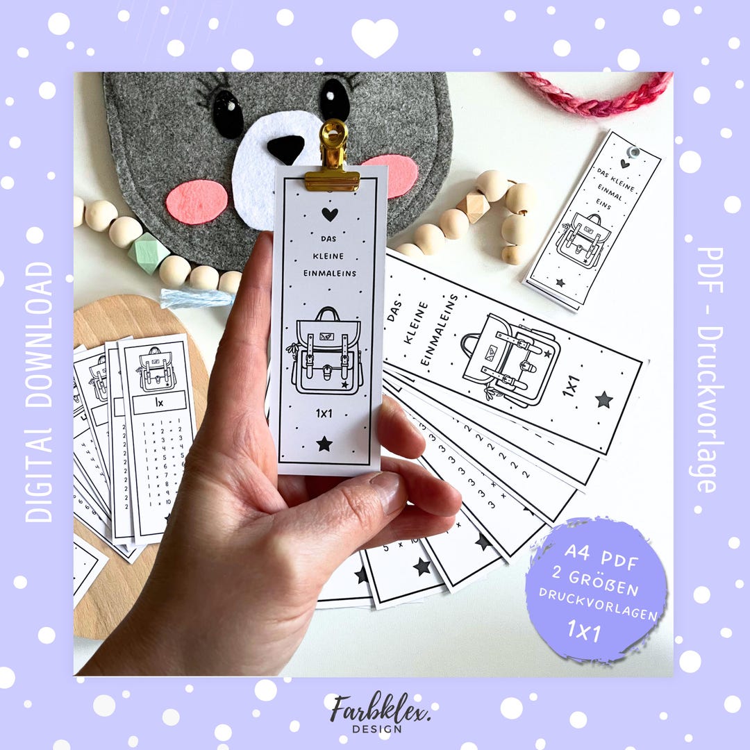 Printable Template for School Enrollment - Times Tables - PDF Printable ...