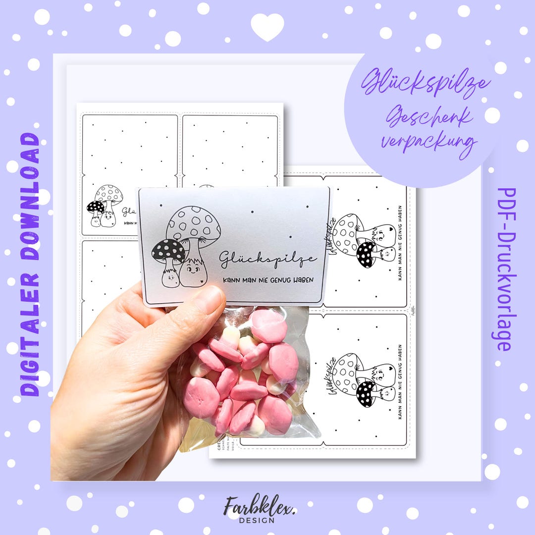 Printable Template for Lucky Charms, New Year's Gifts, PDF, Lucky Charm ...
