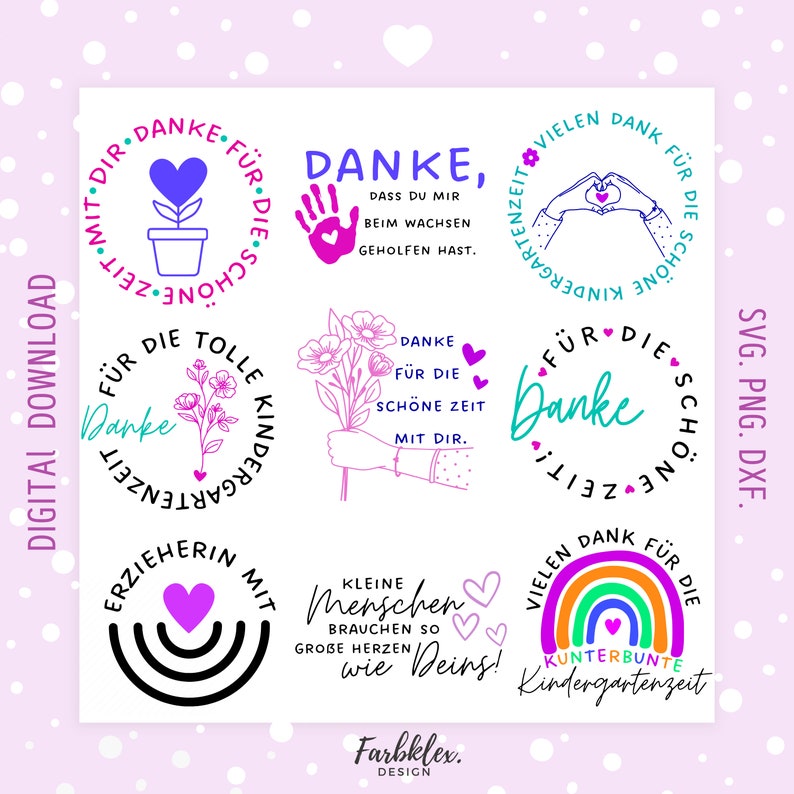 Plotter File Set Adieu Kita Farewell Kindergarten Educator Plotter File ...