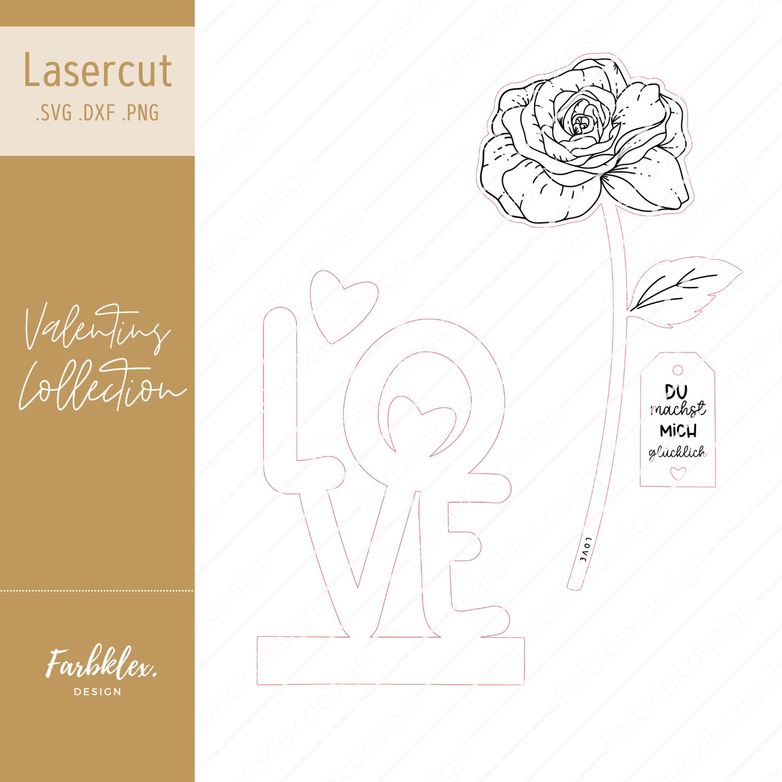 Laser File Rose, Laser File Valentine's Day, Flowers Laser Cut, Laser ...