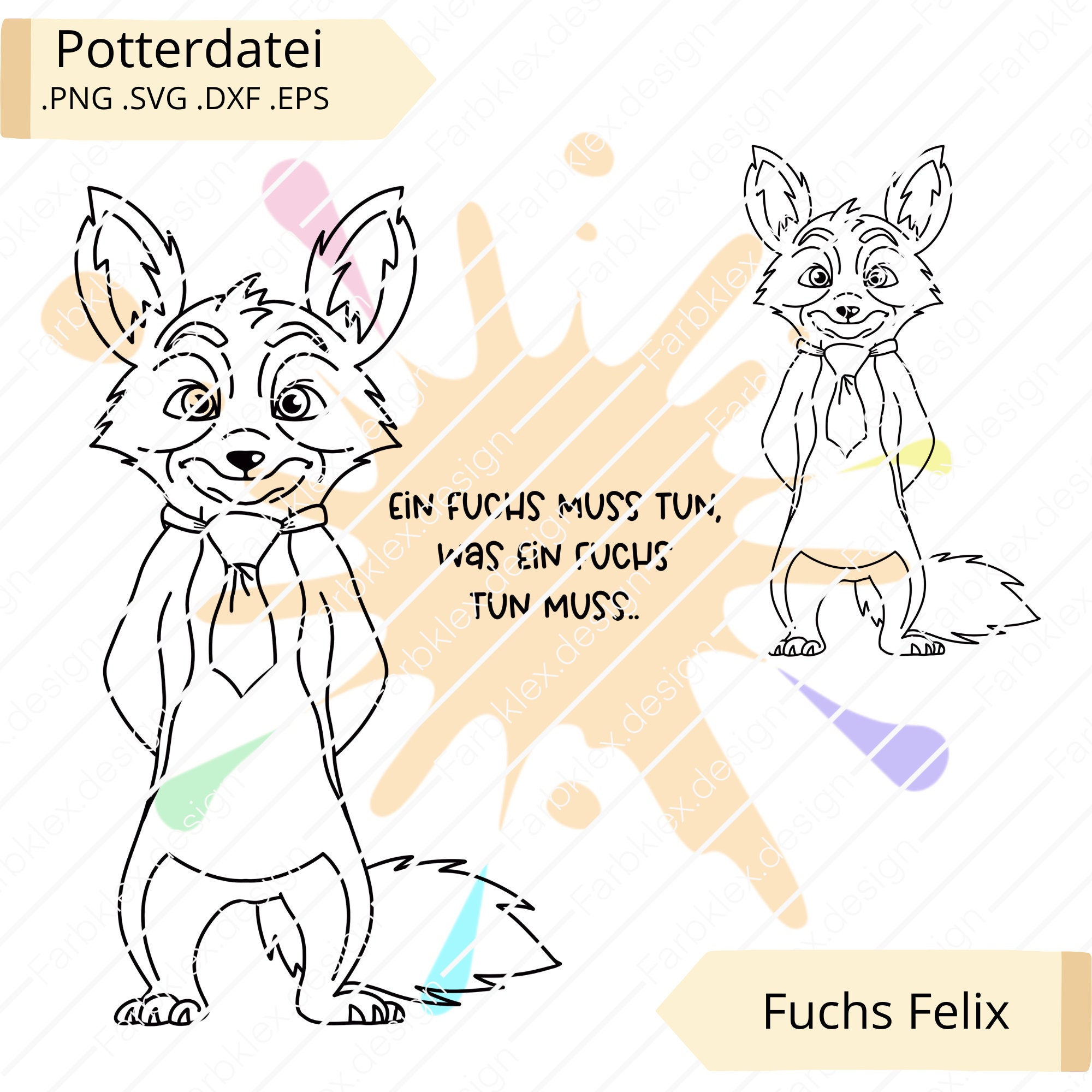 Plotterdatei Fuchs Plottervorlage Fuchs Plotterdatei als - Etsy.de