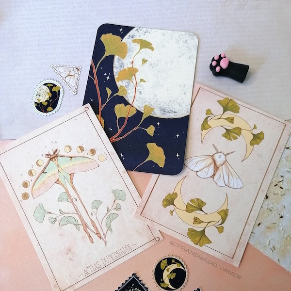 Moon Postcard - Etsy