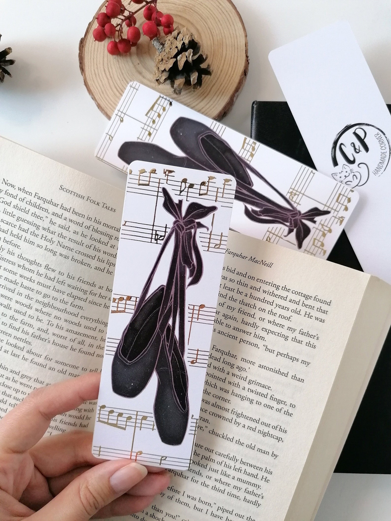 Gold Foil Ballet Shoe Bookmarks | Ballet Stationery | Gift for Book ...