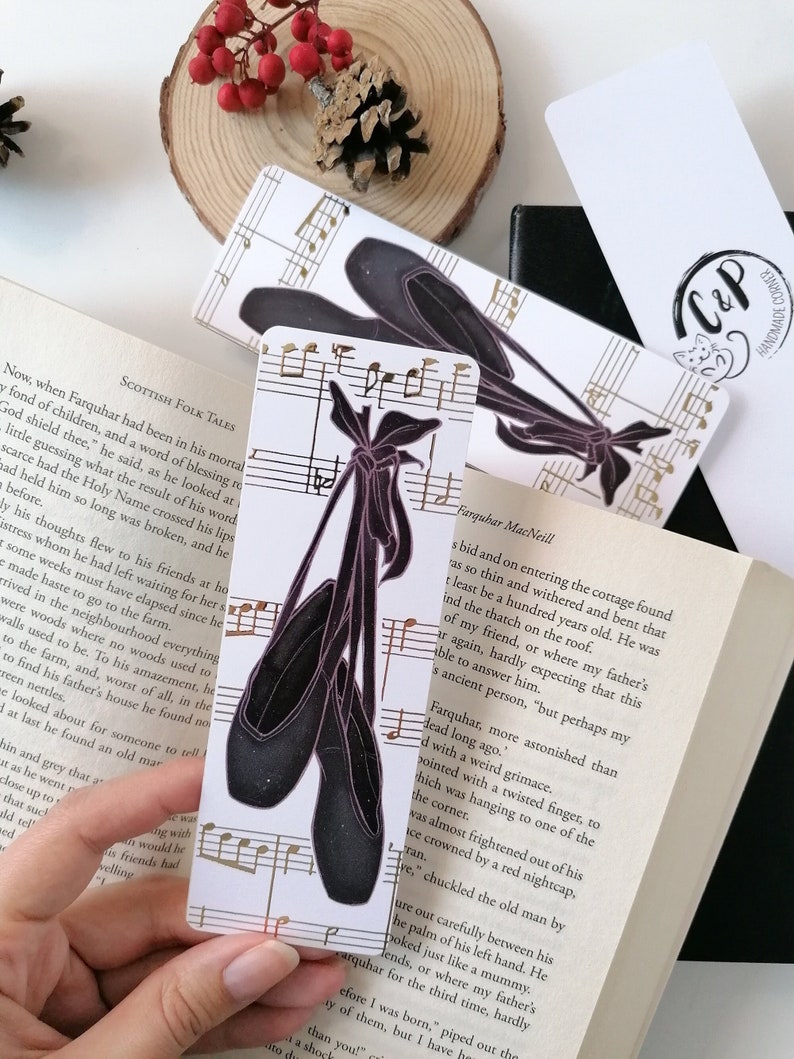 Gold Foil Ballet Shoe Bookmarks | Ballet Stationery | Gift for Book ...