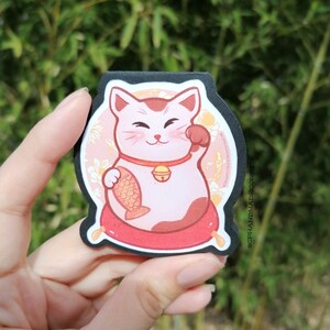 Maneki Neko Magnetic Bookmark | Japanese Cat Stationery | Gift for Book ...