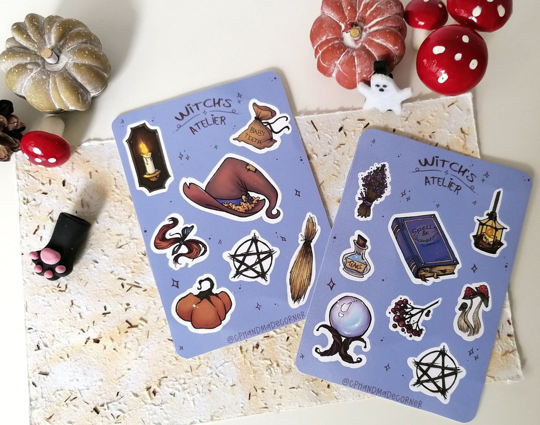 Stickersheet "witch Atelier" - A6 Size | Witch Stickers | Potion Spell ...