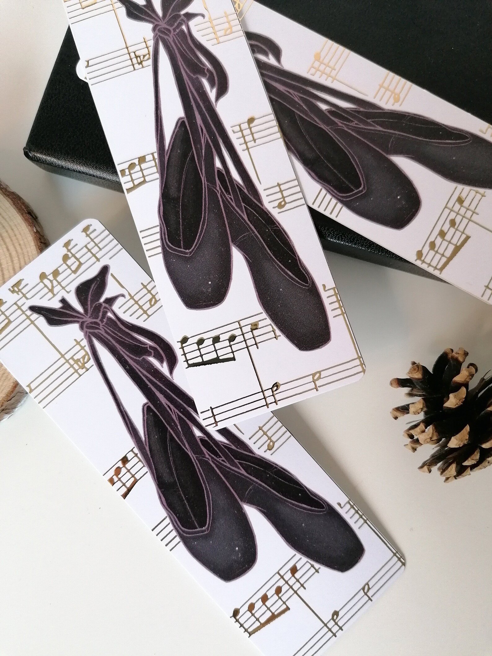 Gold Foil Ballet Shoe Bookmarks | Ballet Stationery | Gift for Book ...