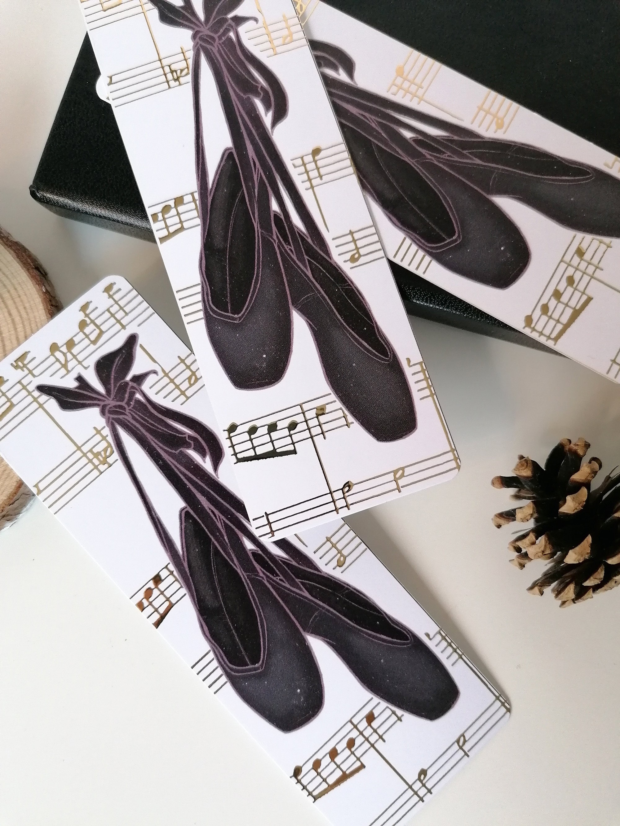 Gold Foil Ballet Shoe Bookmarks | Ballet Stationery | Gift for Book ...
