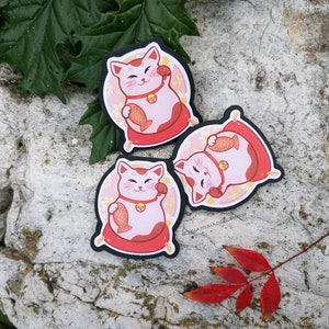 Maneki Neko Magnetic Bookmark | Japanese Cat Stationery | Gift for Book ...