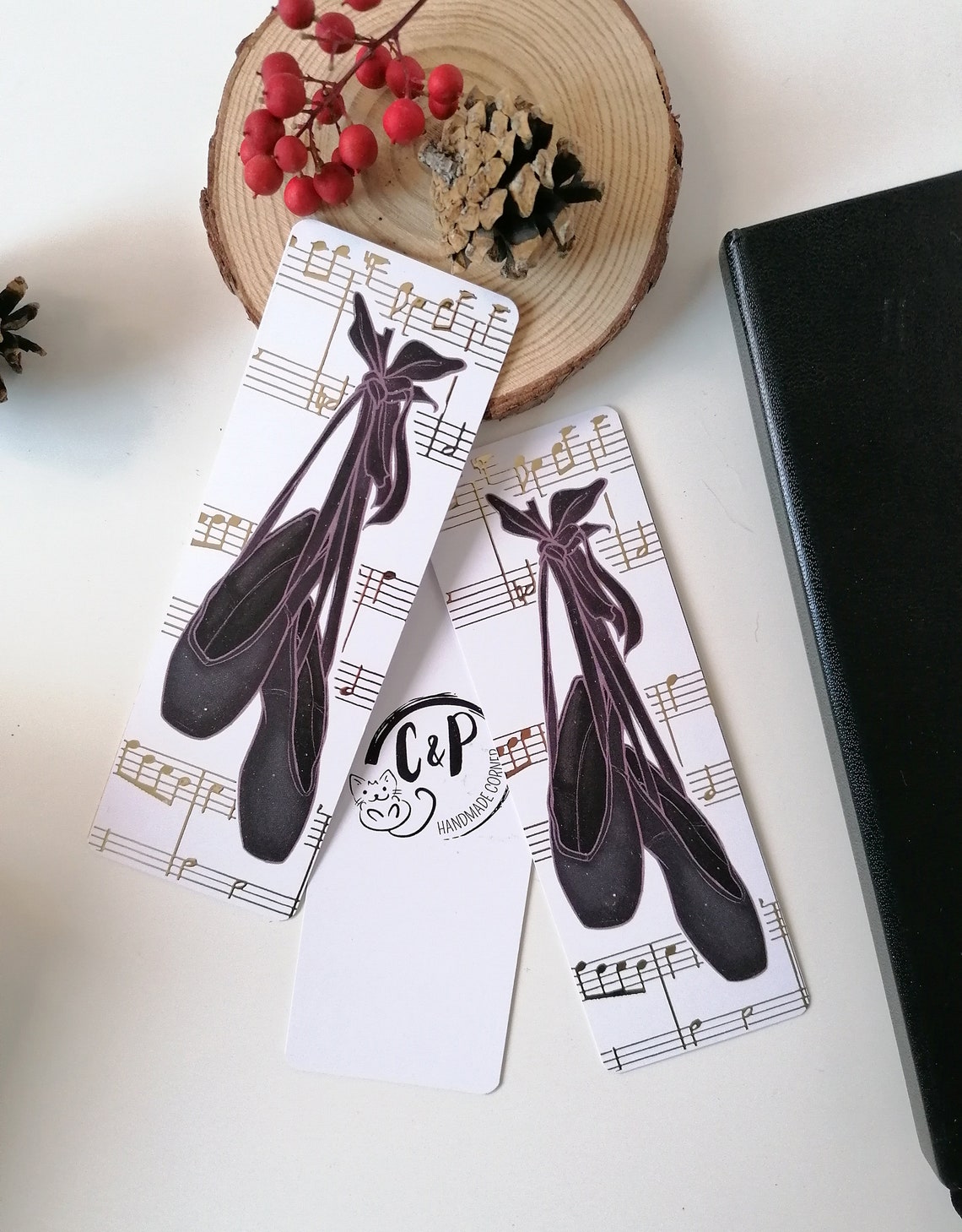 Gold Foil Ballet Shoe Bookmarks | Ballet Stationery | Gift for Book ...