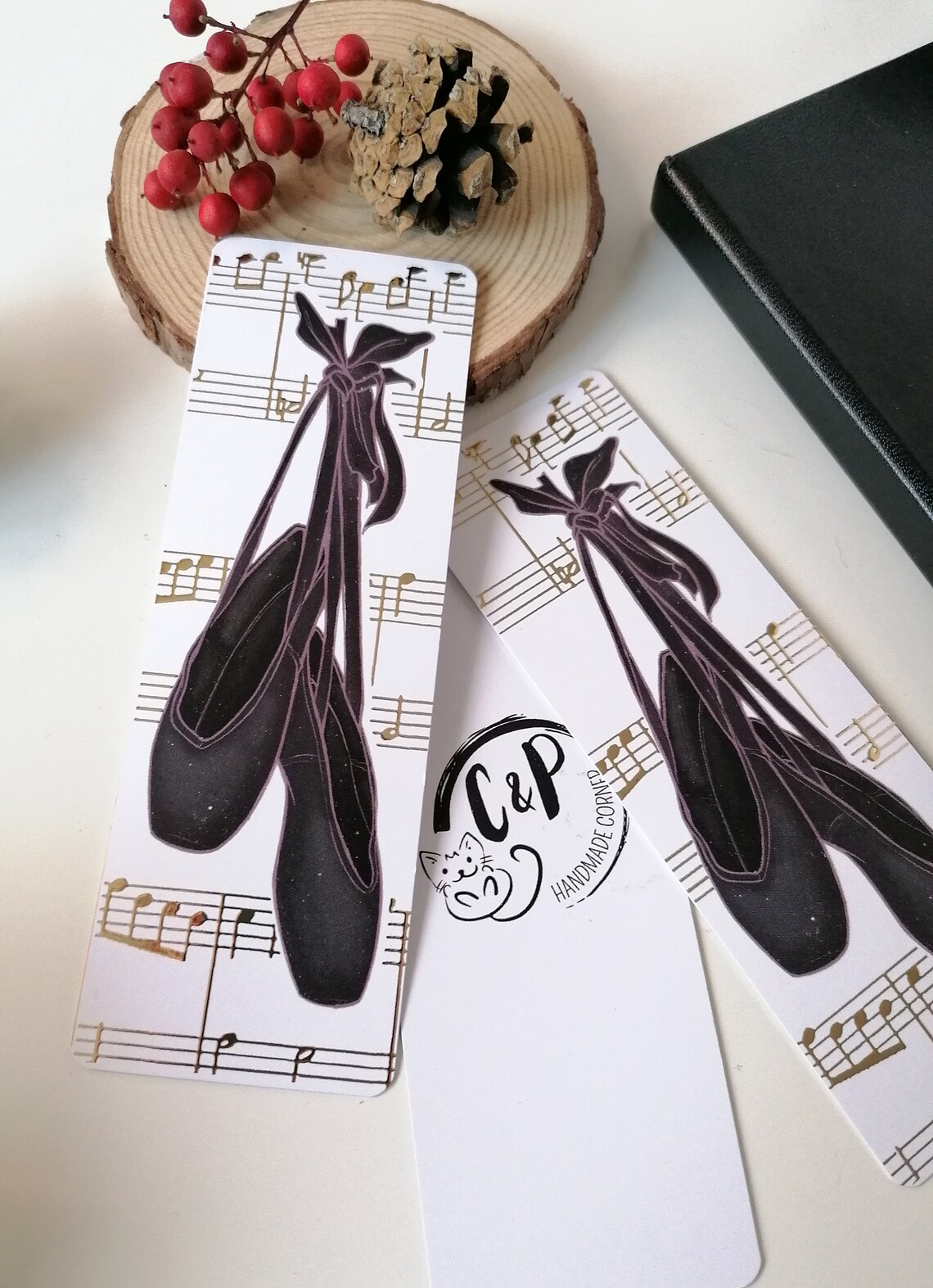 Gold Foil Ballet Shoe Bookmarks | Ballet Stationery | Gift for Book ...