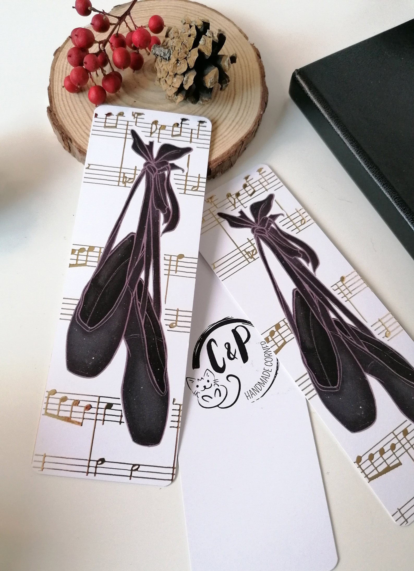 Gold Foil Ballet Shoe Bookmarks | Ballet Stationery | Gift for Book ...