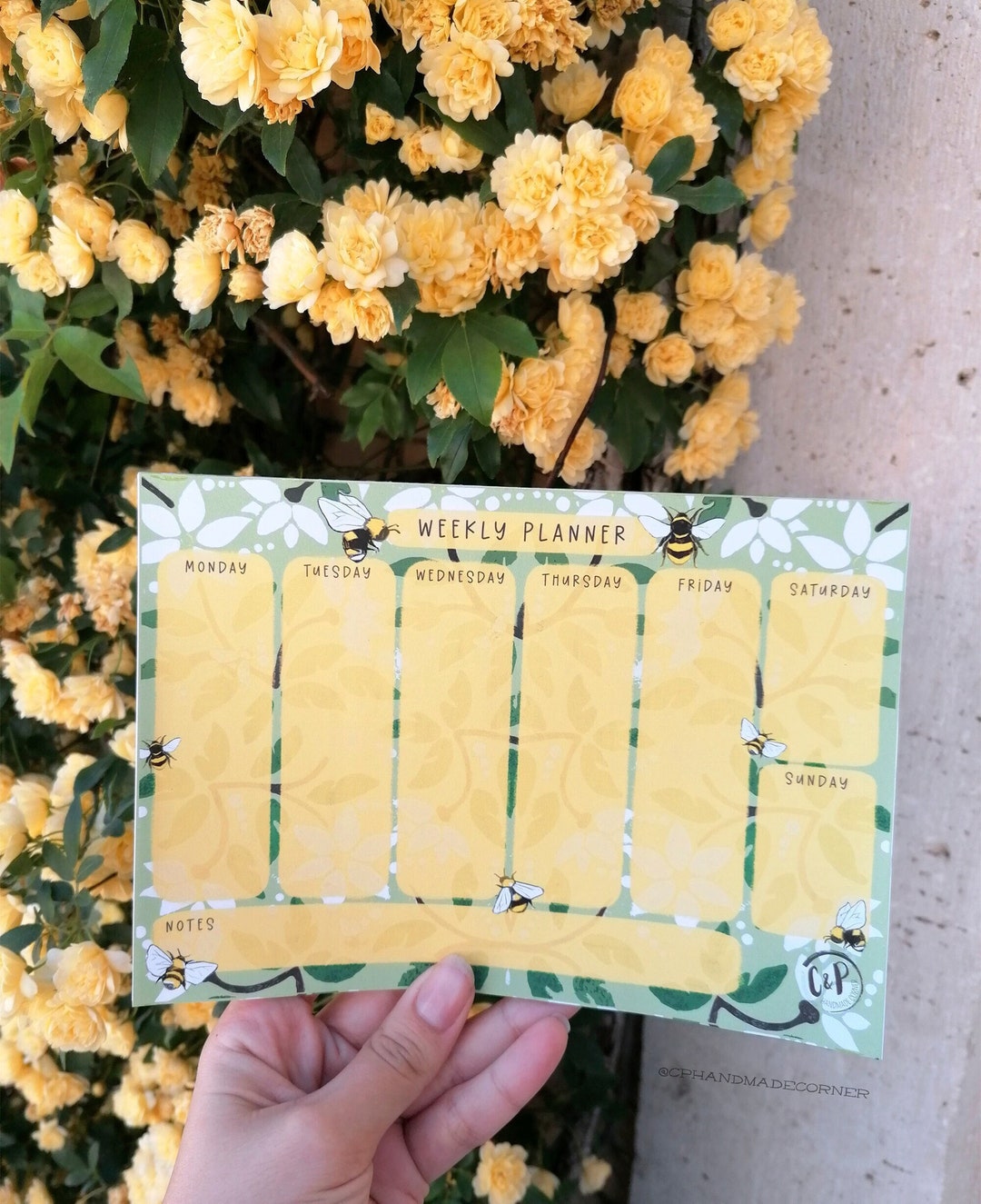 Bumblebee Handmade Weekly Planner Pad for 6 Months - A5/A4 Size, Desk ...