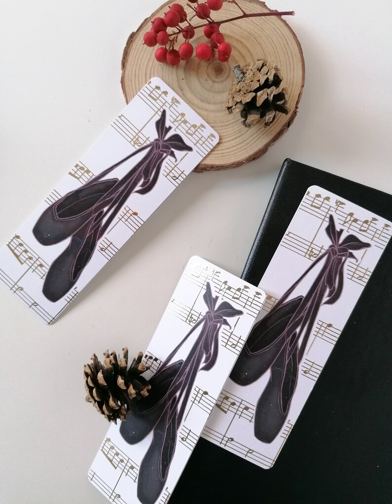 Gold Foil Ballet Shoe Bookmarks | Ballet Stationery | Gift for Book ...