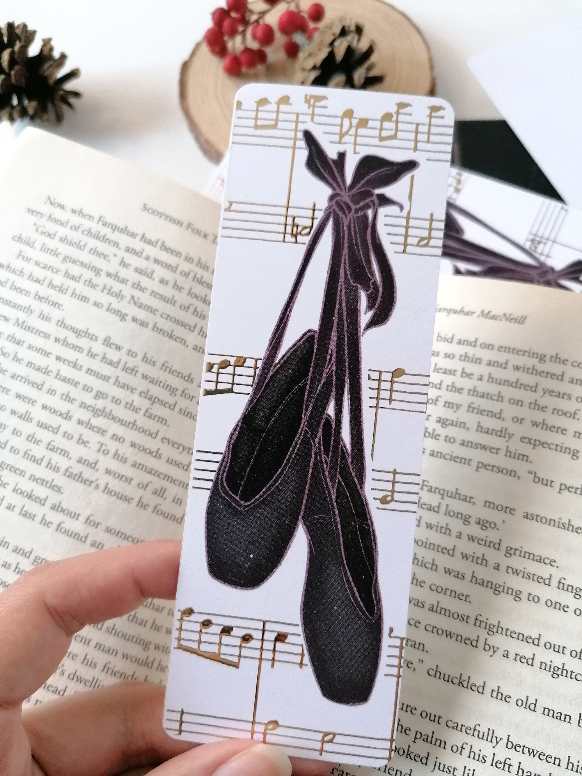 Gold Foil Ballet Shoe Bookmarks | Ballet Stationery | Gift for Book ...