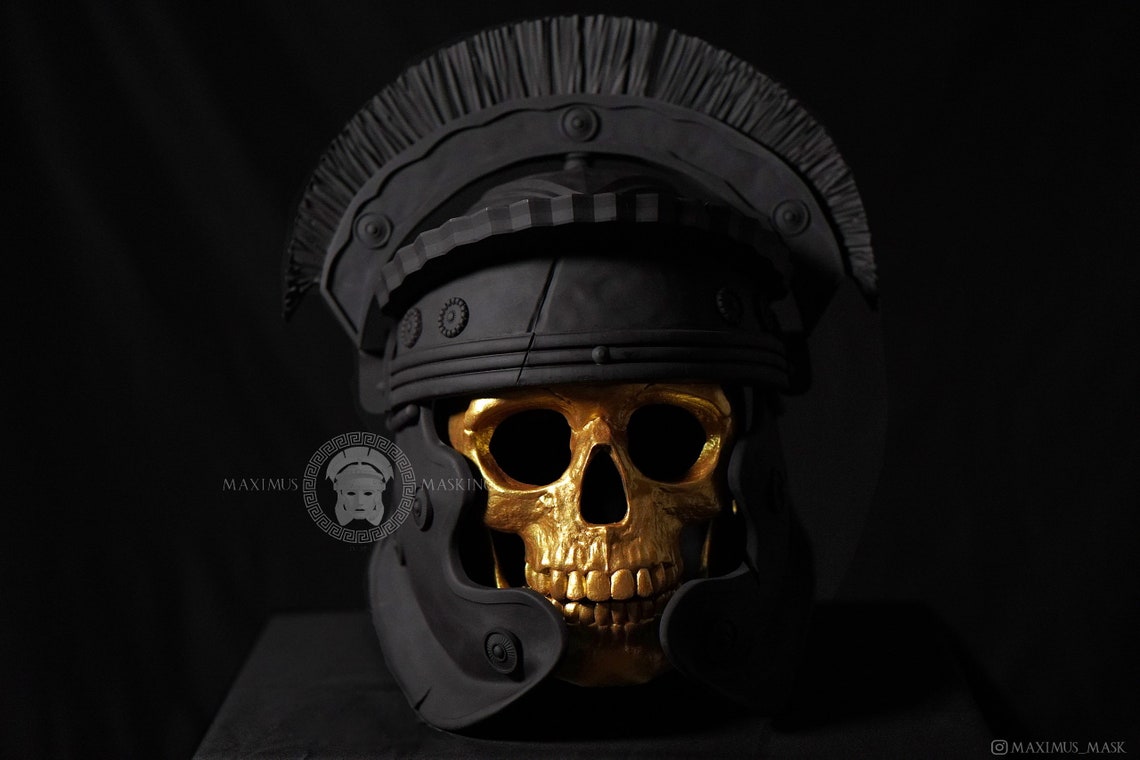 Skull Centurion Face Mask, Greek, Ancient Mask, Roman, Larp, Mask for ...