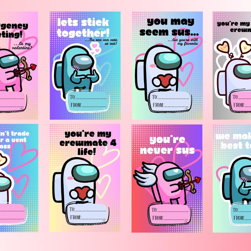 Among Us Valentine Card - Etsy