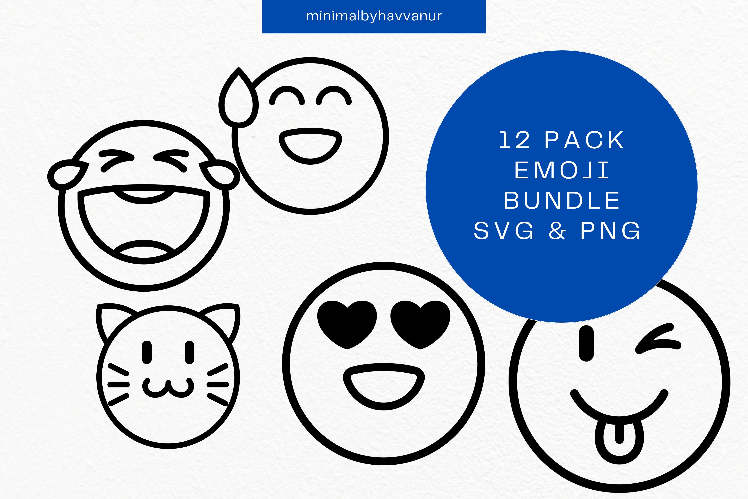 Emoji SVG Bundle - Etsy